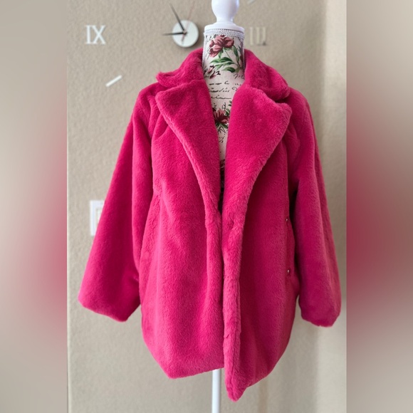 Vigoss | Jackets & Coats | Vigoss Pink Faux Fur Coat | Poshmark